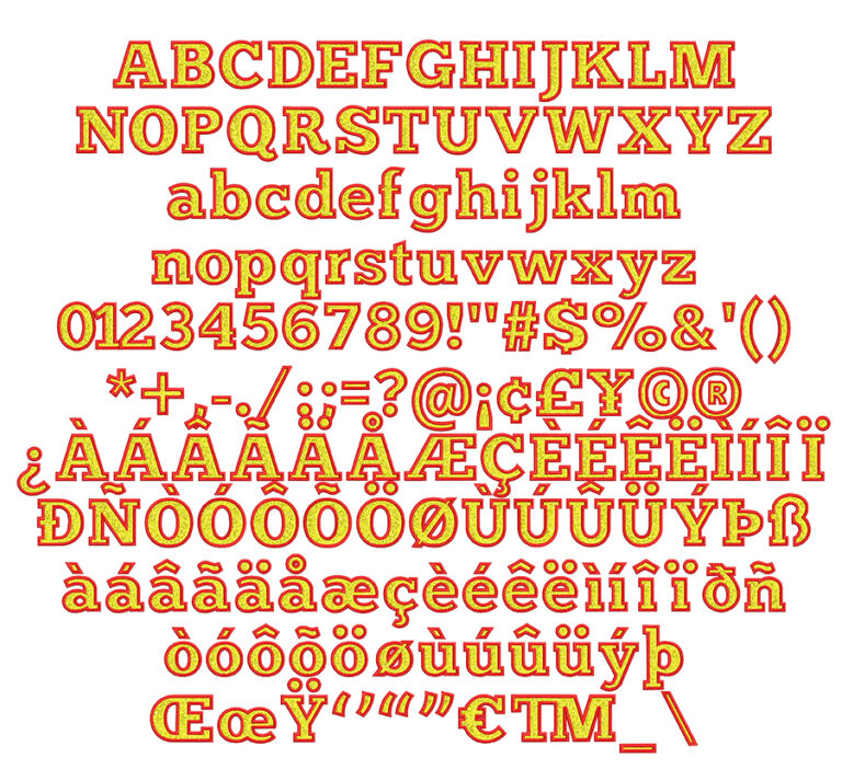 YALE Faux Chenille ESA Font – Wilcom Product Blog