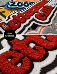 Traditional Chenille embroidery